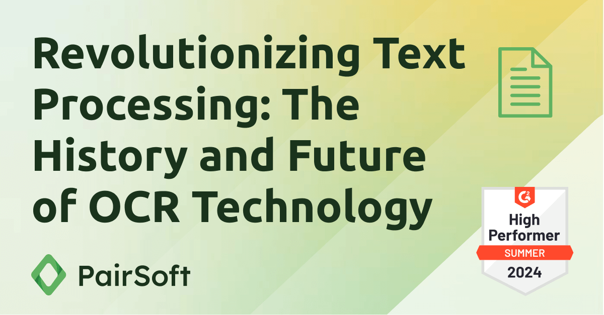 The History And Future Of Ocr Technology Pairsoft